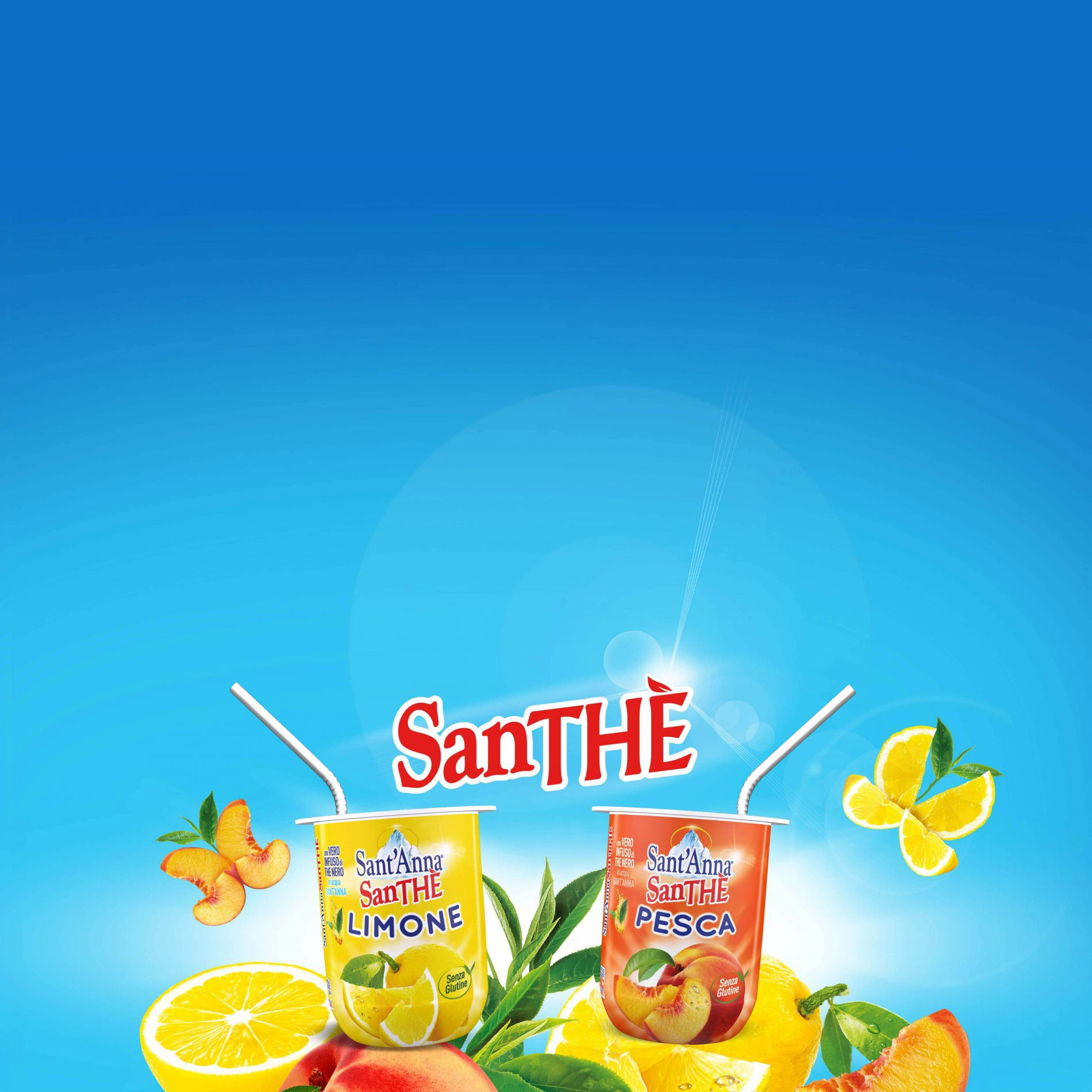 SanThè Classics - lemon tea, peach tea and green tea