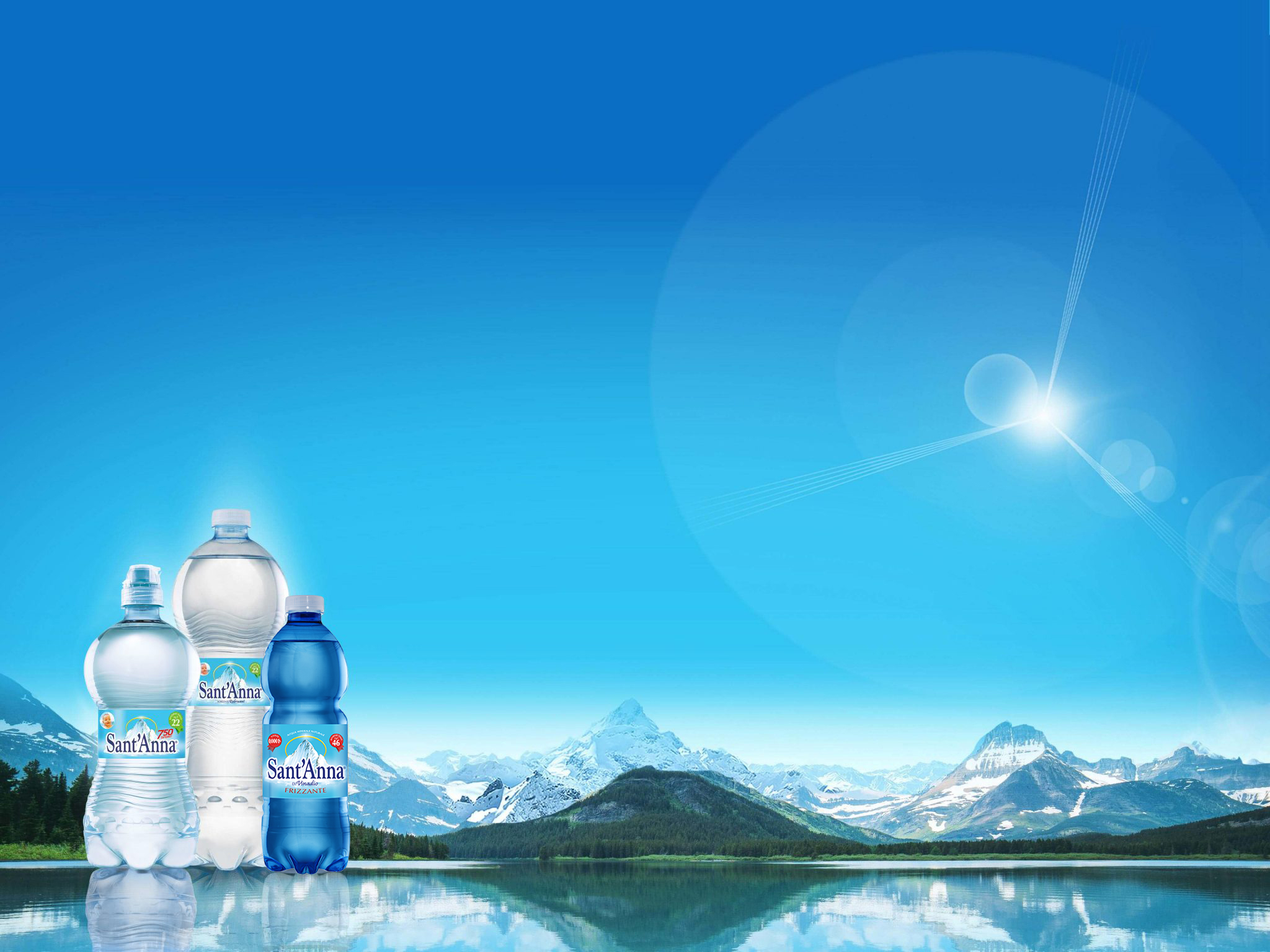 Sant’Anna Water, low fixed residue, pure and enjoyable to drink